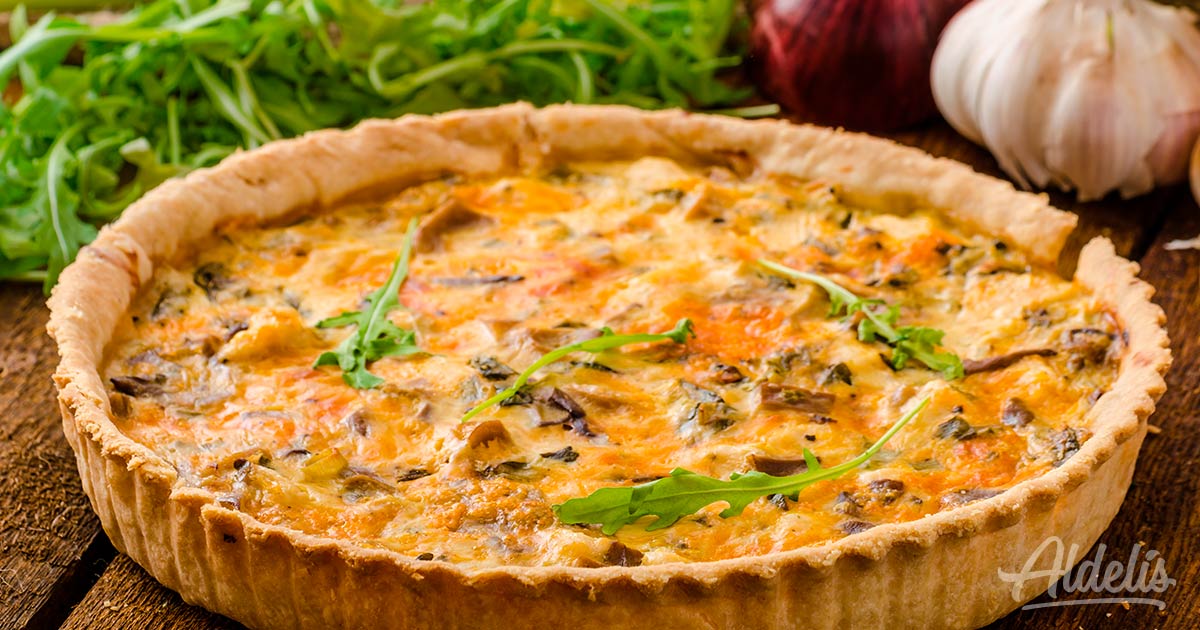 Receta de pastel rústico de pechuga de pollo y puerros