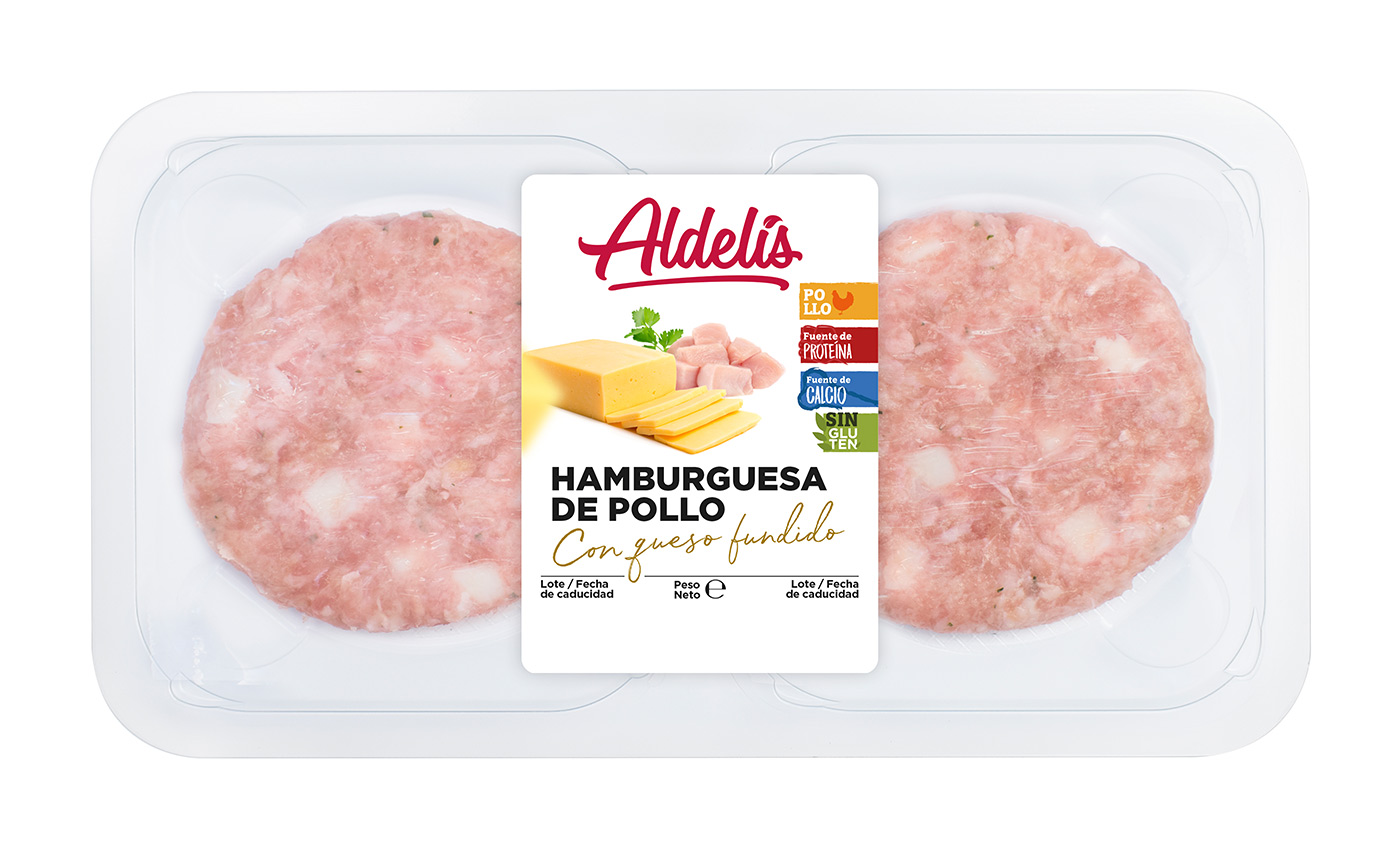 CHICKEN PATTY WITH MELTED CHEESE - Aldelís