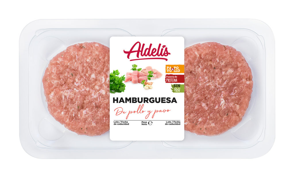 HAMBURGUESA DE POLLO Y PAVO - Aldelís